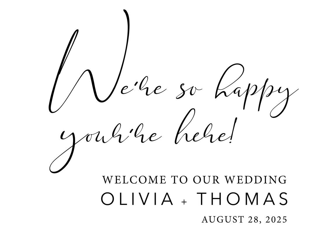 Wedding Welcome Sign, Ceremony, Digital Wedding Welcome Sign, Unique ...