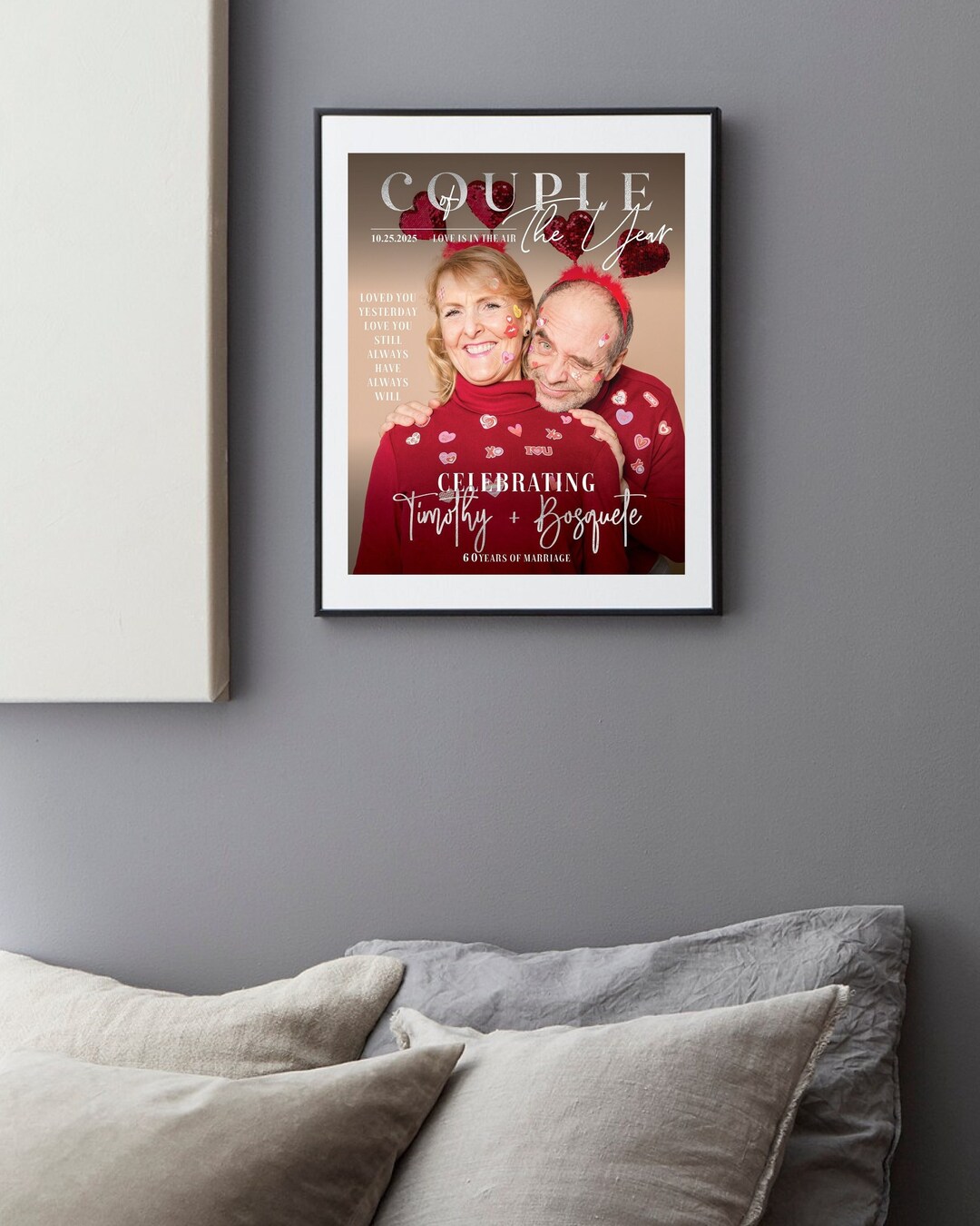 Couple of the Year, Magazine Cover, Custom Design, Wedding Anniversary ...