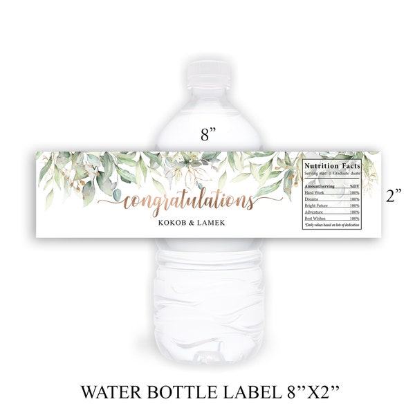 Graduation Water Bottle Label - Etsy