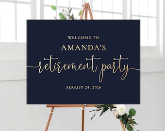 Retirement Party Sign Photo, Retirement Celebration Welcome Board ...