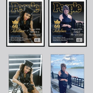 60 and Fabulous, Custom People Magazine Cover, Custom Design, Gift for ...