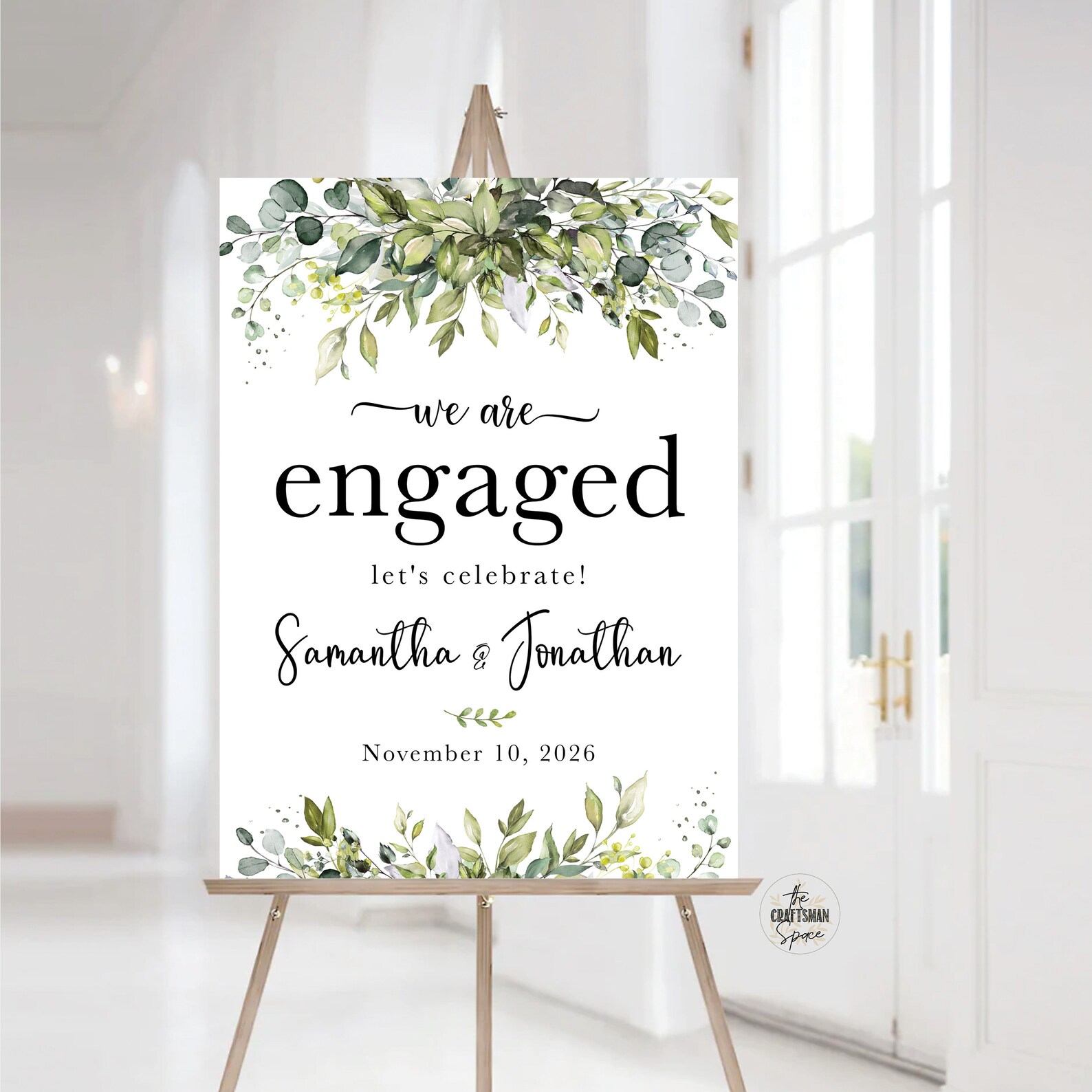 Wildflower Engagement Welcome Sign, We Are Engaged Sign, Engagement ...
