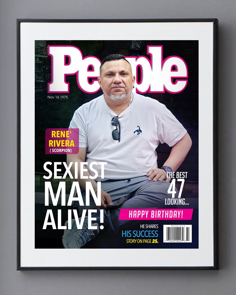 People Magazine Cover Sexiest Man Alive Custom Design Wall - Etsy