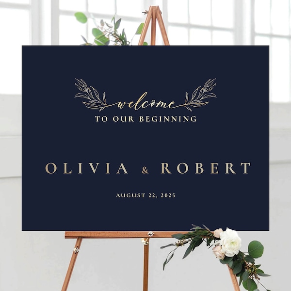 Blue Wedding Sign - Etsy