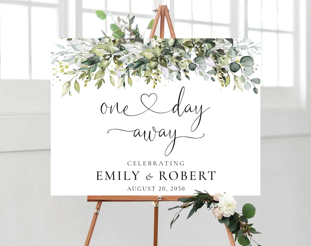 Greenery Rehearsal Dinner Welcome Sign: Botanical Wedding Decor ...