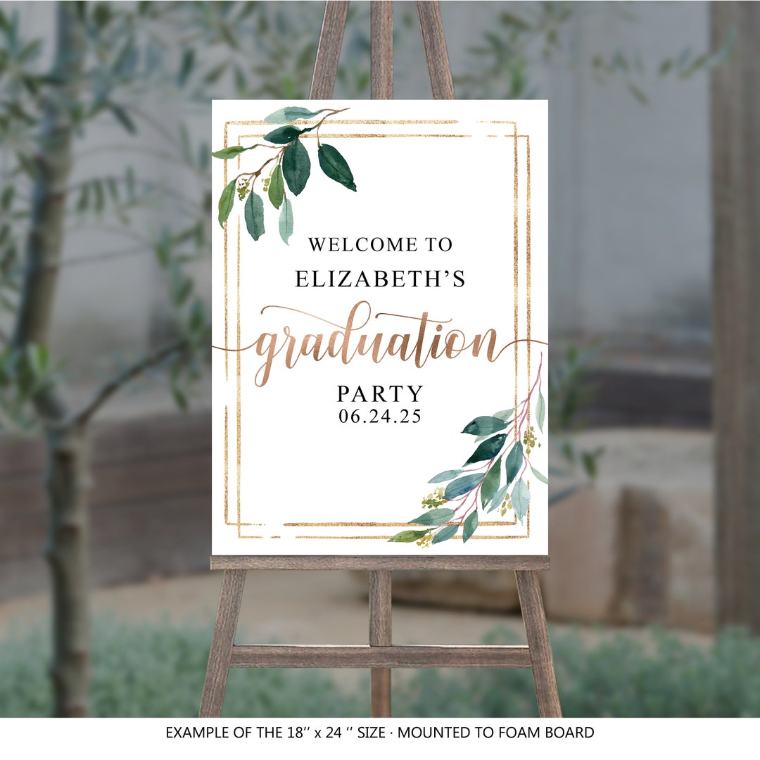 Graduation Party Welcome Sign, Grad Party Sign, Graduation Decorations ...