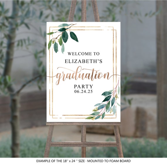 Graduation Party Welcome Sign Grad Party Sign Graduation - Etsy