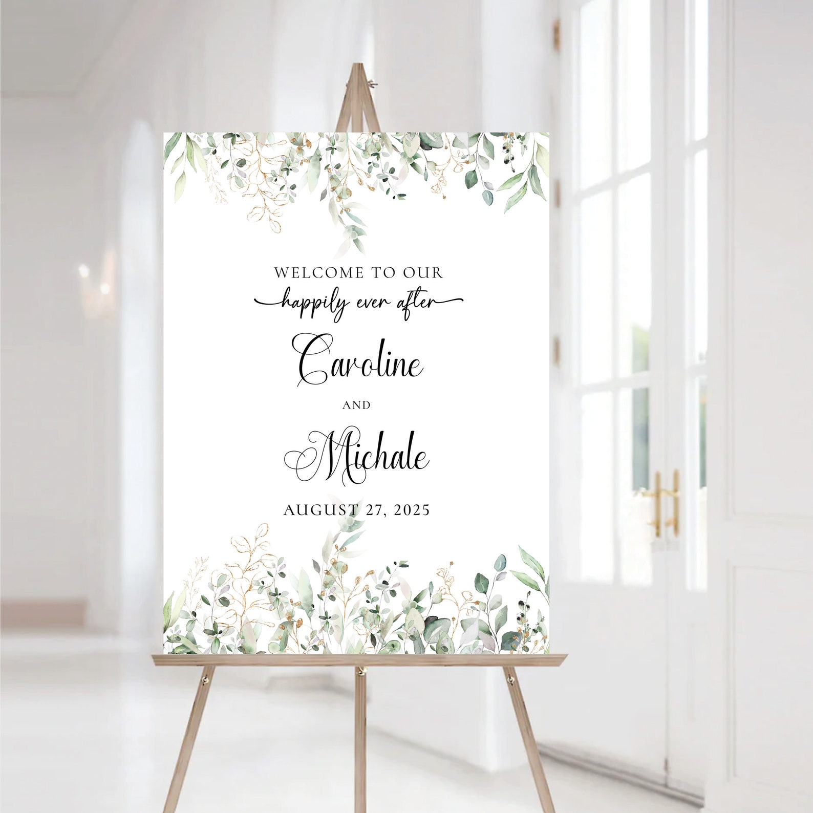 Wedding Welcome Sign, Ceremony, Digital Wedding Welcome Sign, Unique ...