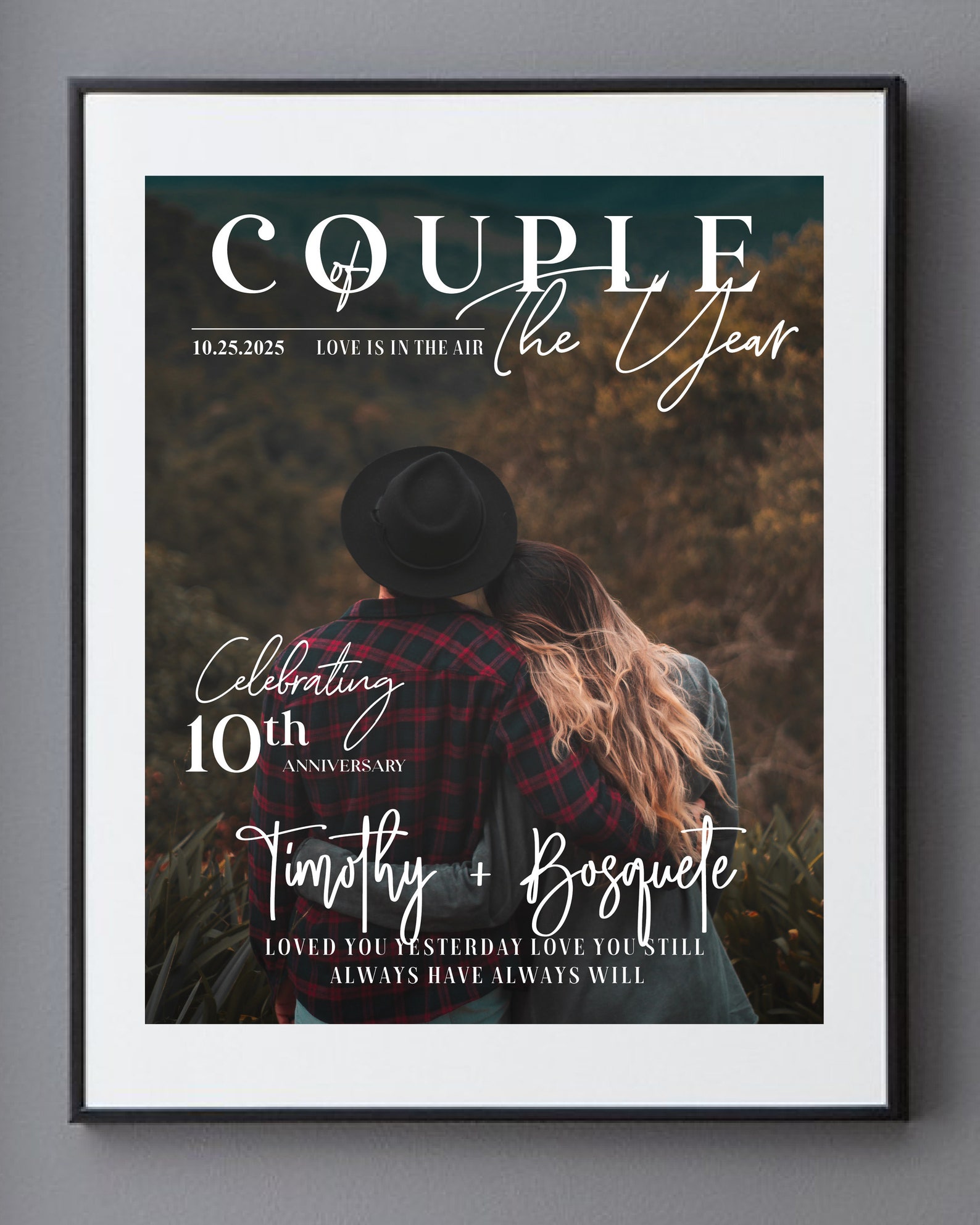 Custom Design Couple of the Year Magazine Cover Couple of - Etsy