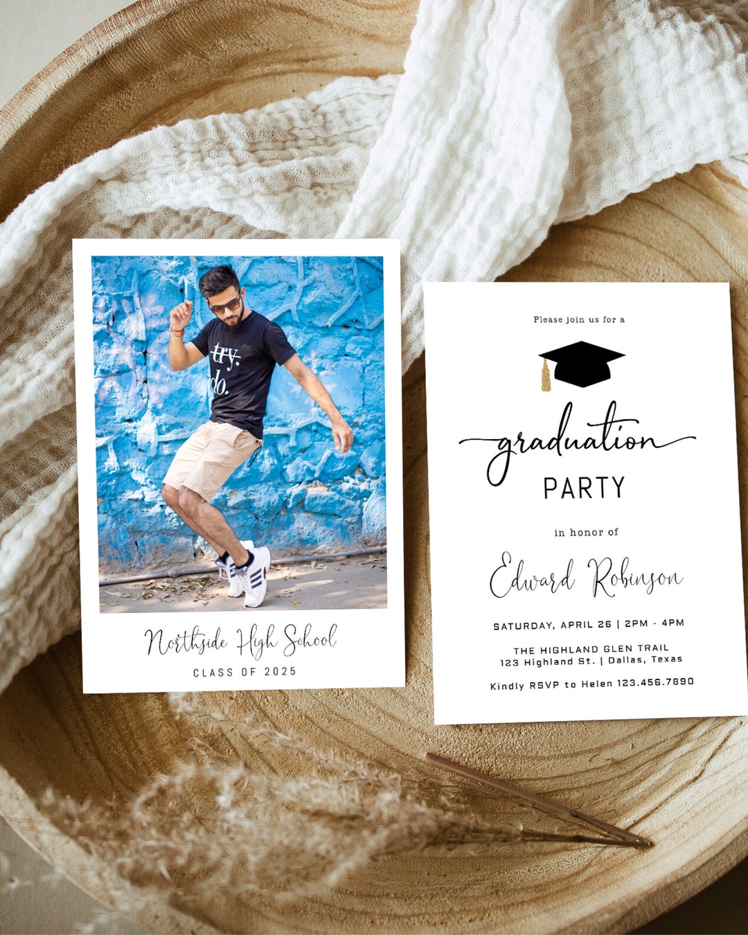 Graduation Party With Multiple Photos Invitation, Photo Graduation ...