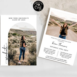 Graduation Party With Arch Photo Invitation, Photo Graduation ...