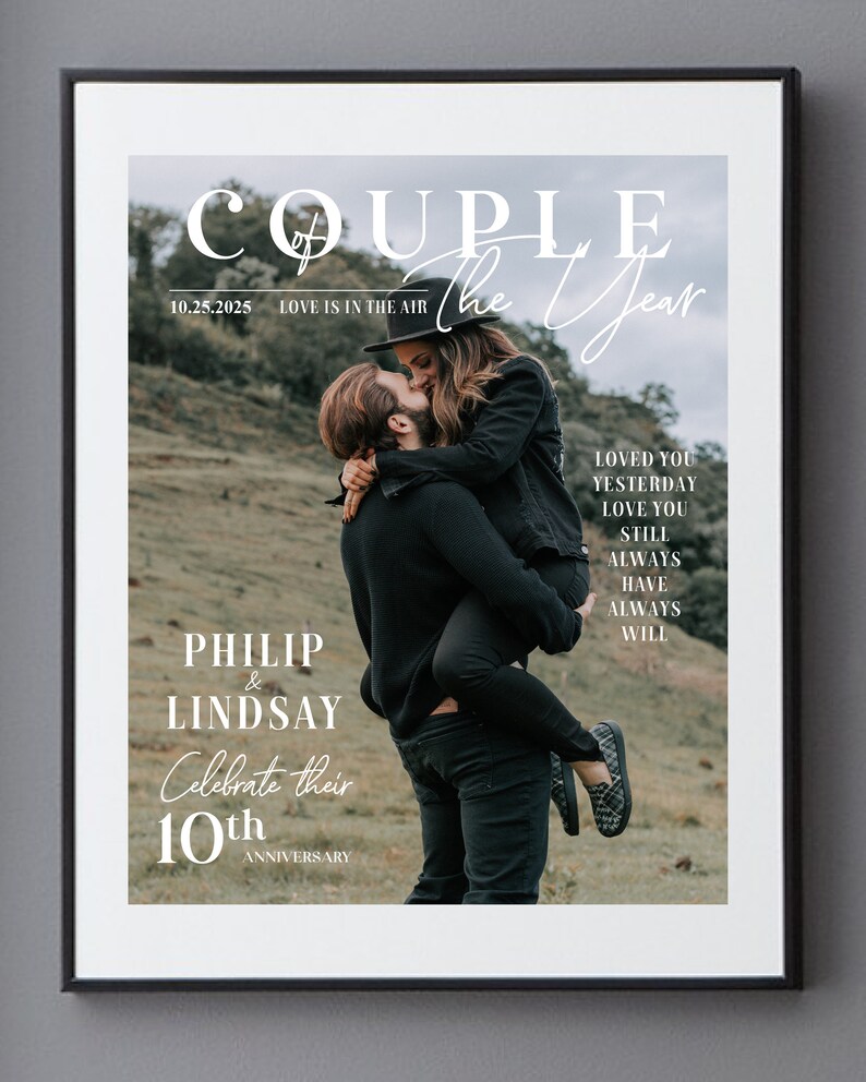 Couple of the Year Magazine Cover Custom Design Couple of - Etsy