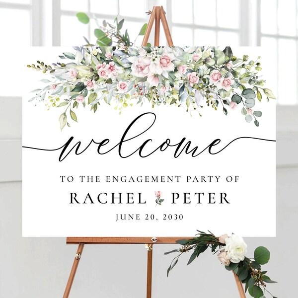Engagement Welcome Sign - Etsy