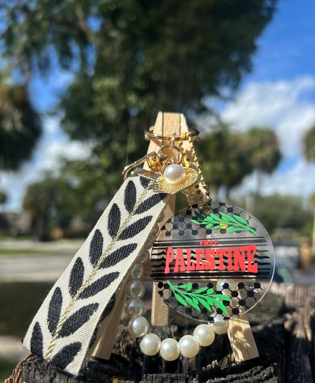 Palestinian Keychain: Olive Tree, Flag, Calligraphy - Etsy