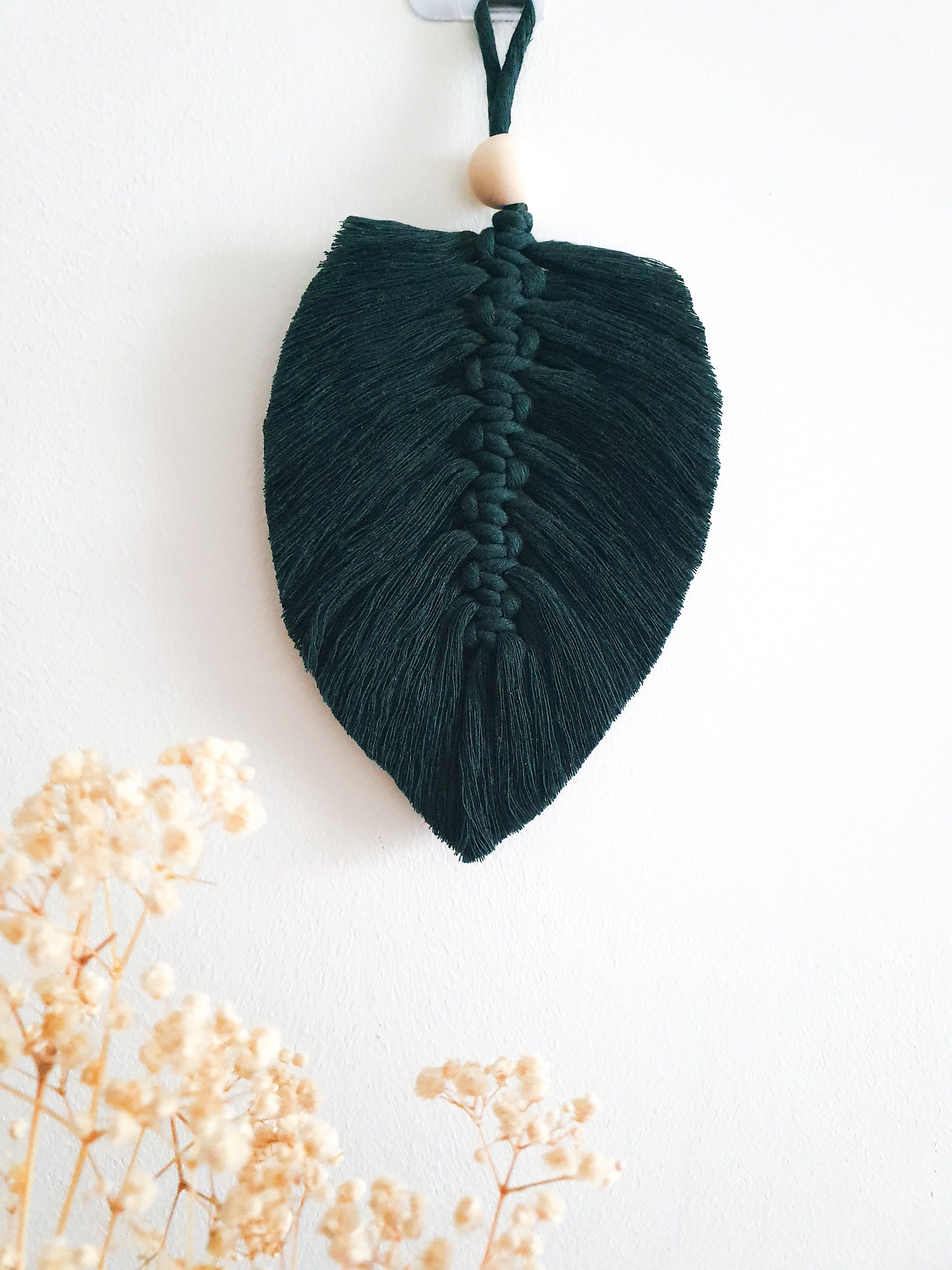 Single Leaf Wall Hanging, Macrame Boho Home Accessories, Boho Interior ...