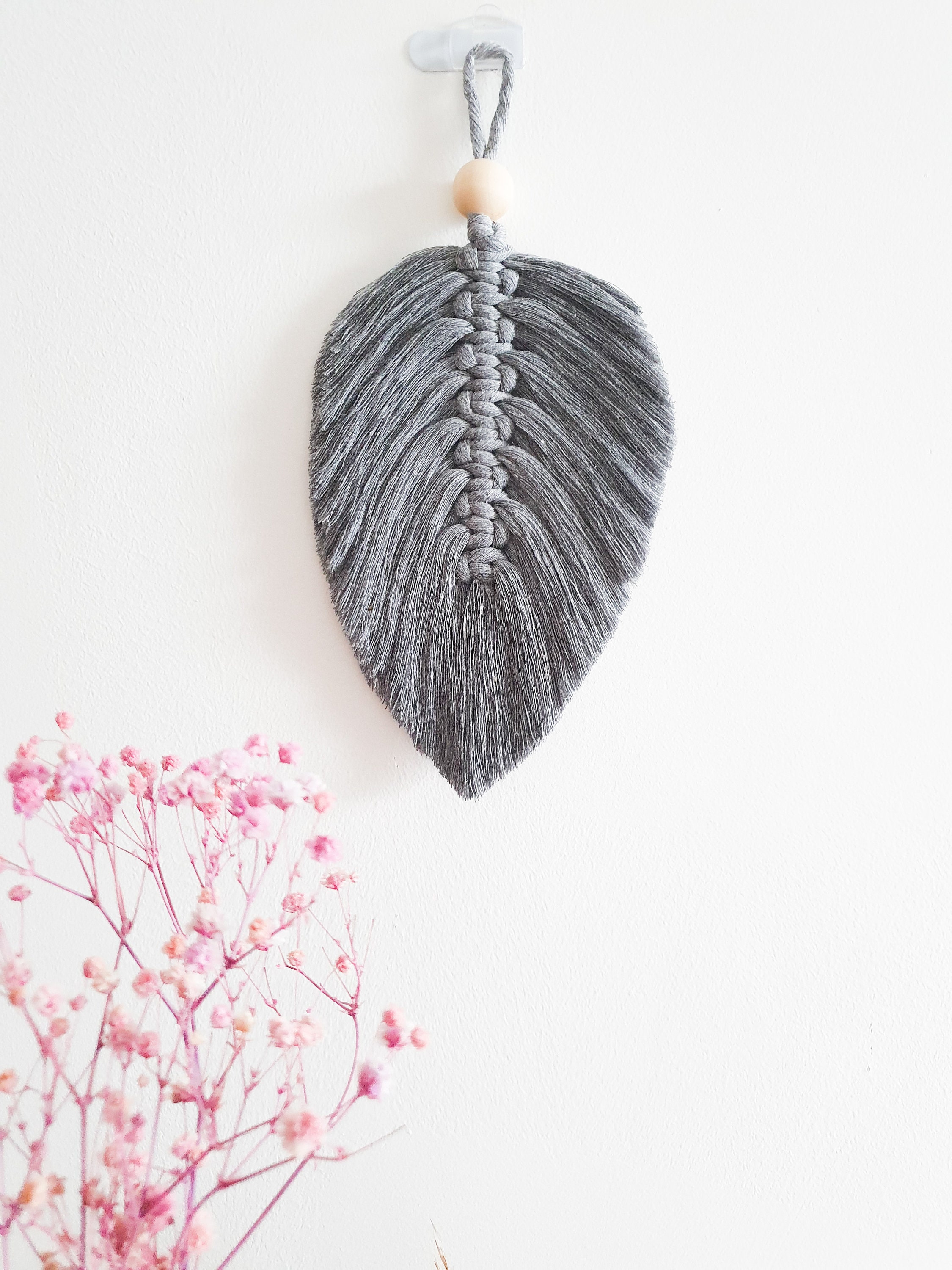 Single Leaf Wall Hanging, Macrame Boho Home Accessories, Boho Interior ...
