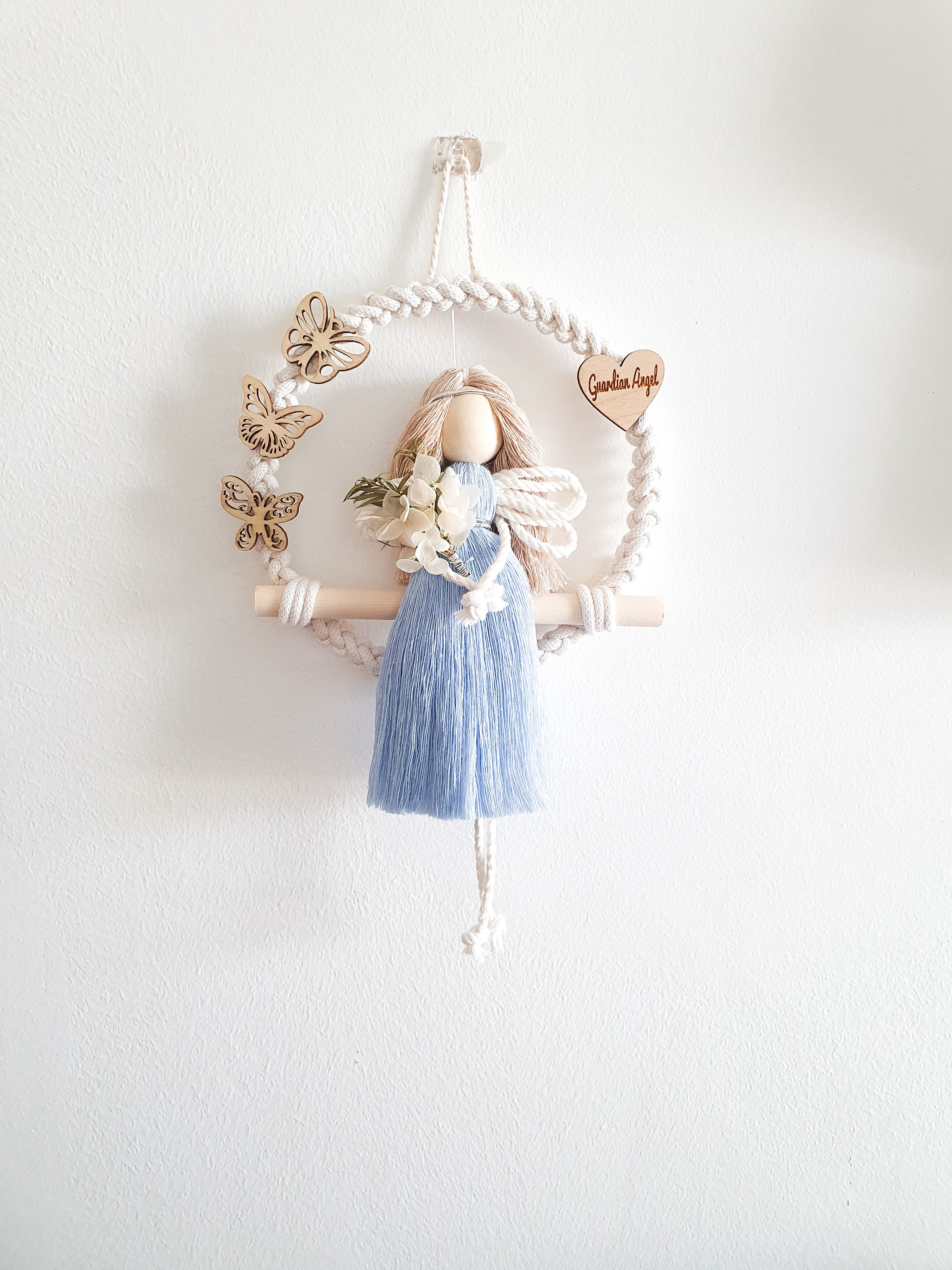 Macrame Doll, Macrame Angel, Guardian Angel, Christening Decoration ...