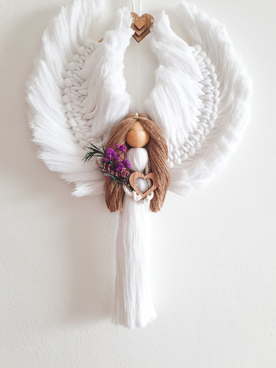 Guardian Angel, Macrame Angel Wall Hanging, Macrame Doll, Christmas ...