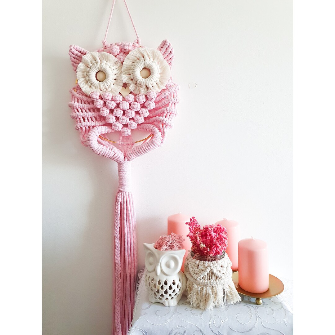 Macrame Owl Wall Hanging, Handmade Wall Decoration, Wall Tapestry ...
