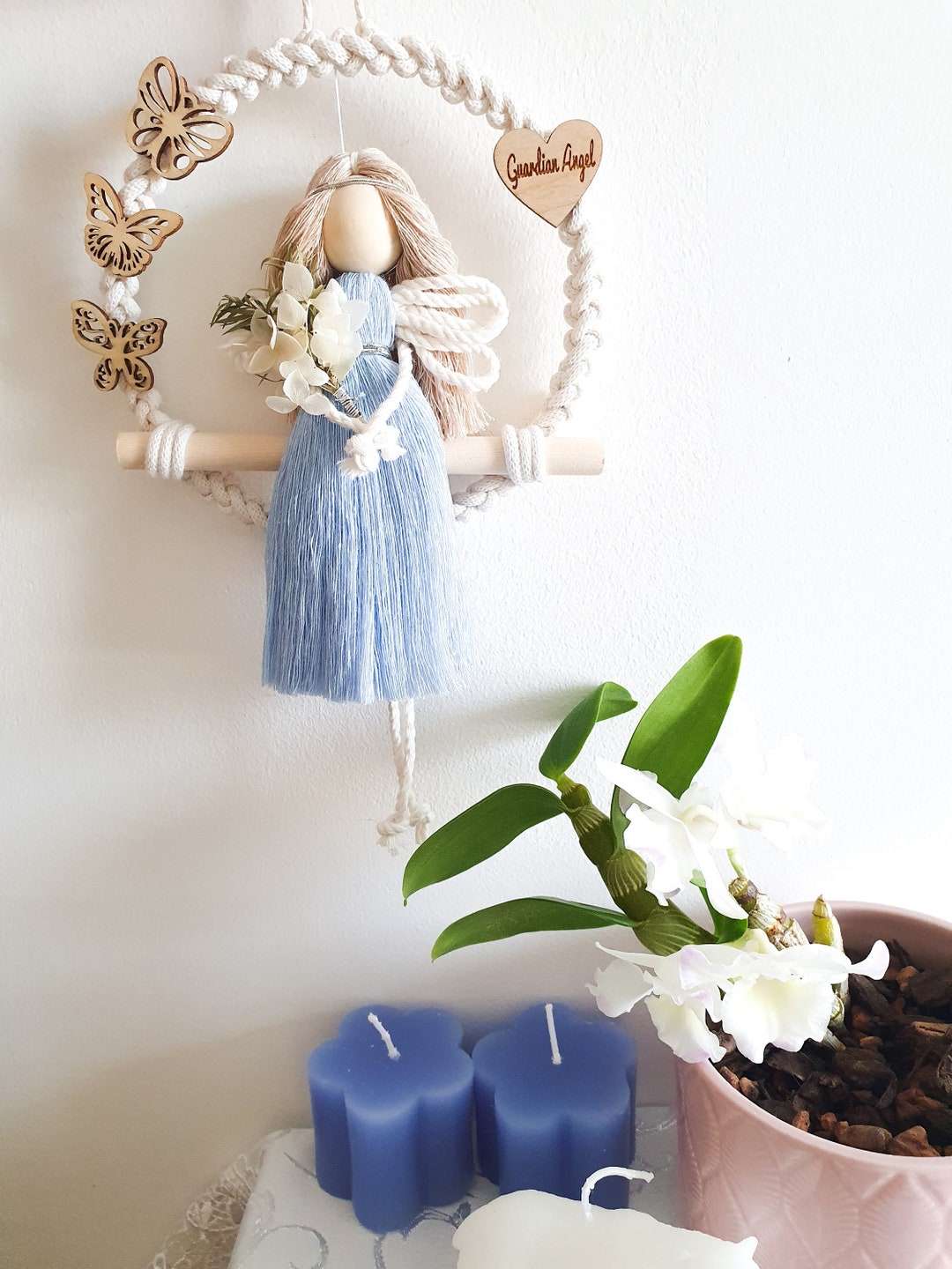 Macrame Doll, Macrame Angel, Guardian Angel, Christening Decoration ...