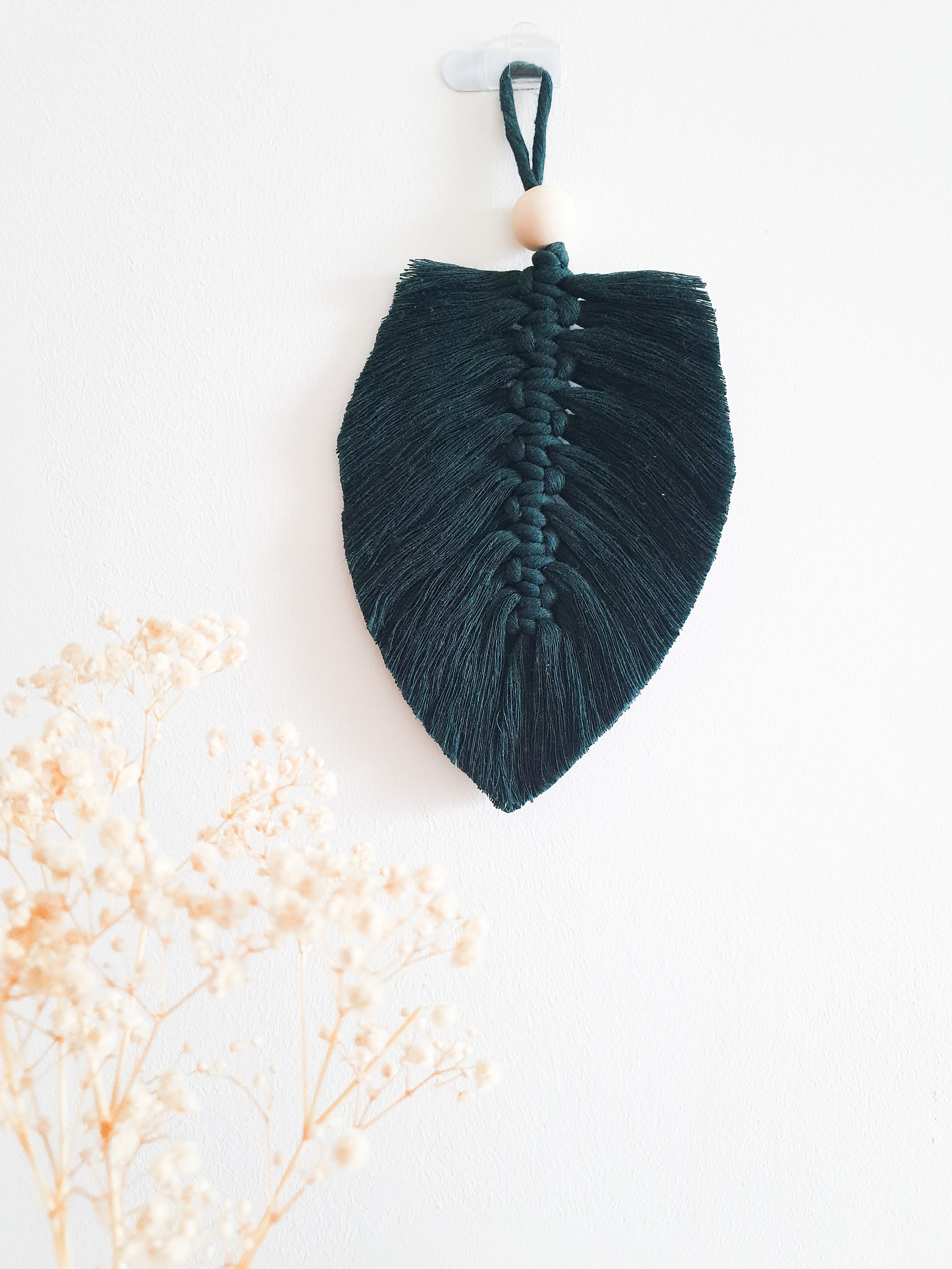 Single Leaf Wall Hanging, Macrame Boho Home Accessories, Boho Interior ...