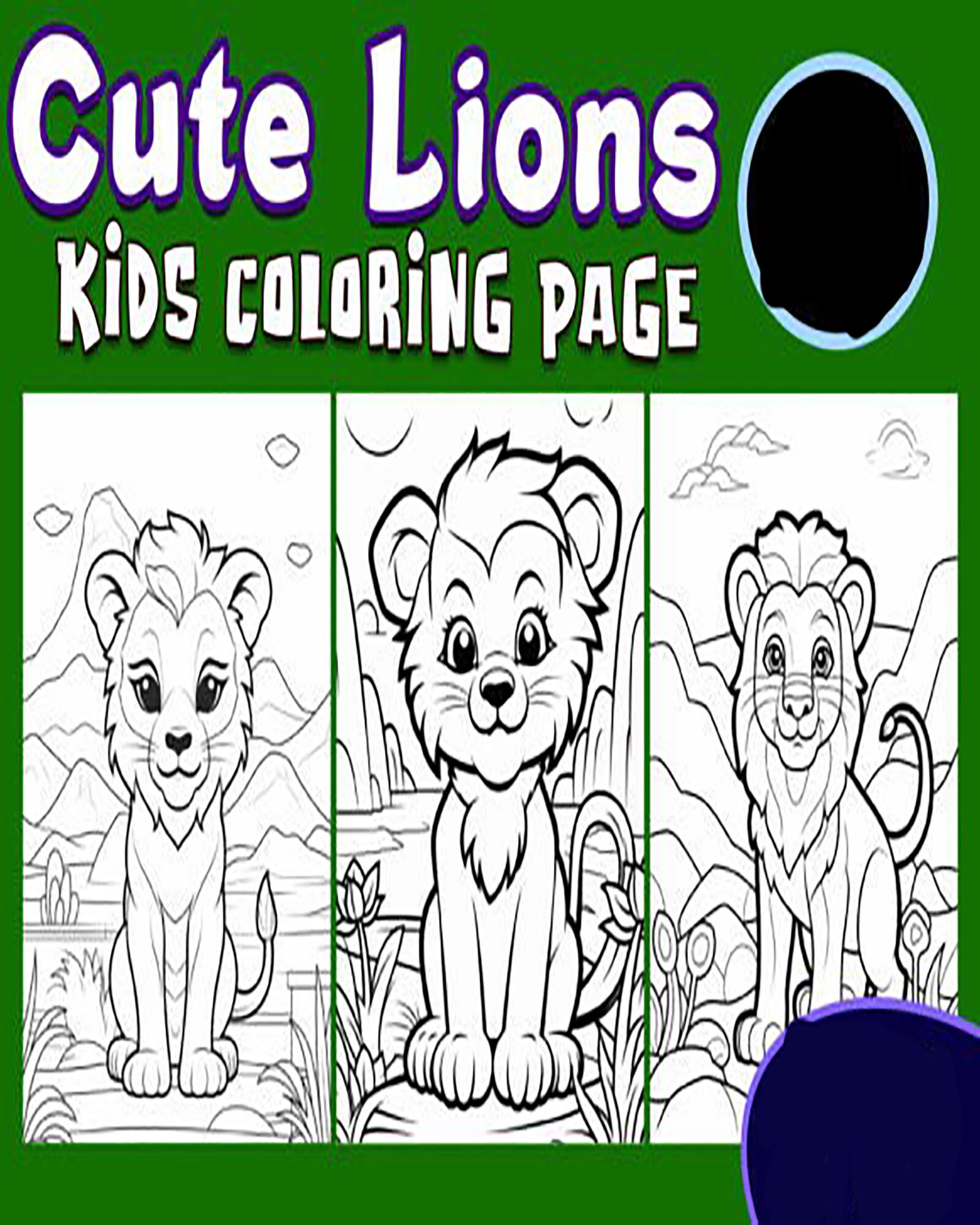 Cute Lion Coloring Pages For Kids