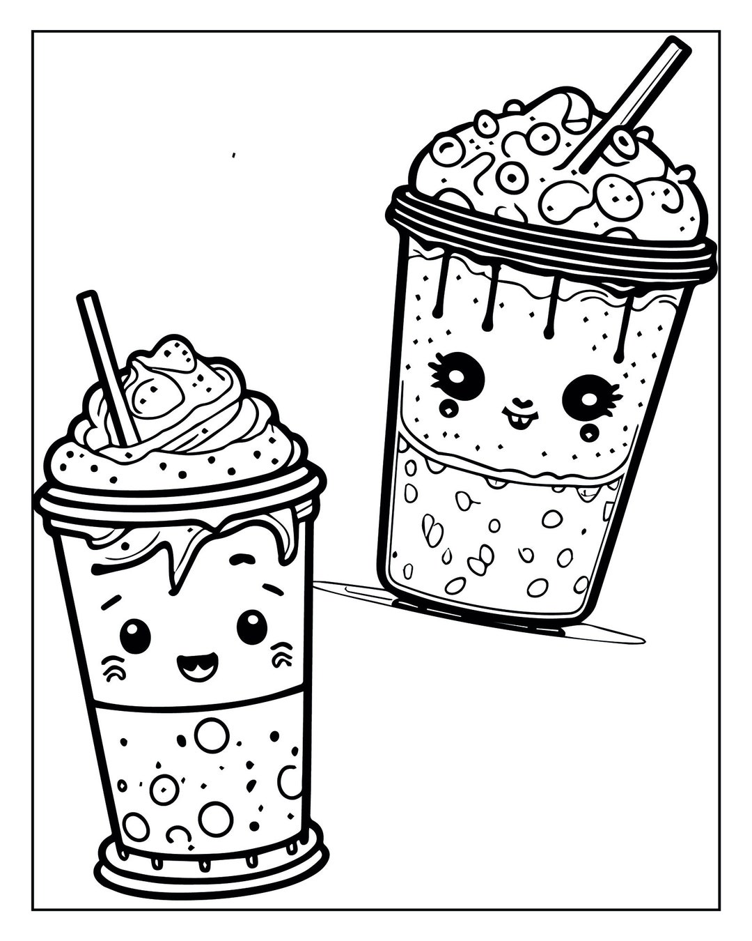 Bubble Tea Coloring Book - Etsy