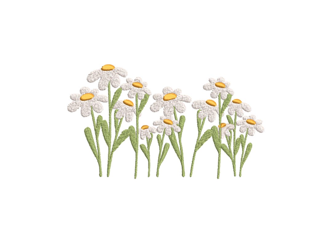 Daisy Embroidery Machine, 4 Sizes Available Download, Boho Flower ...