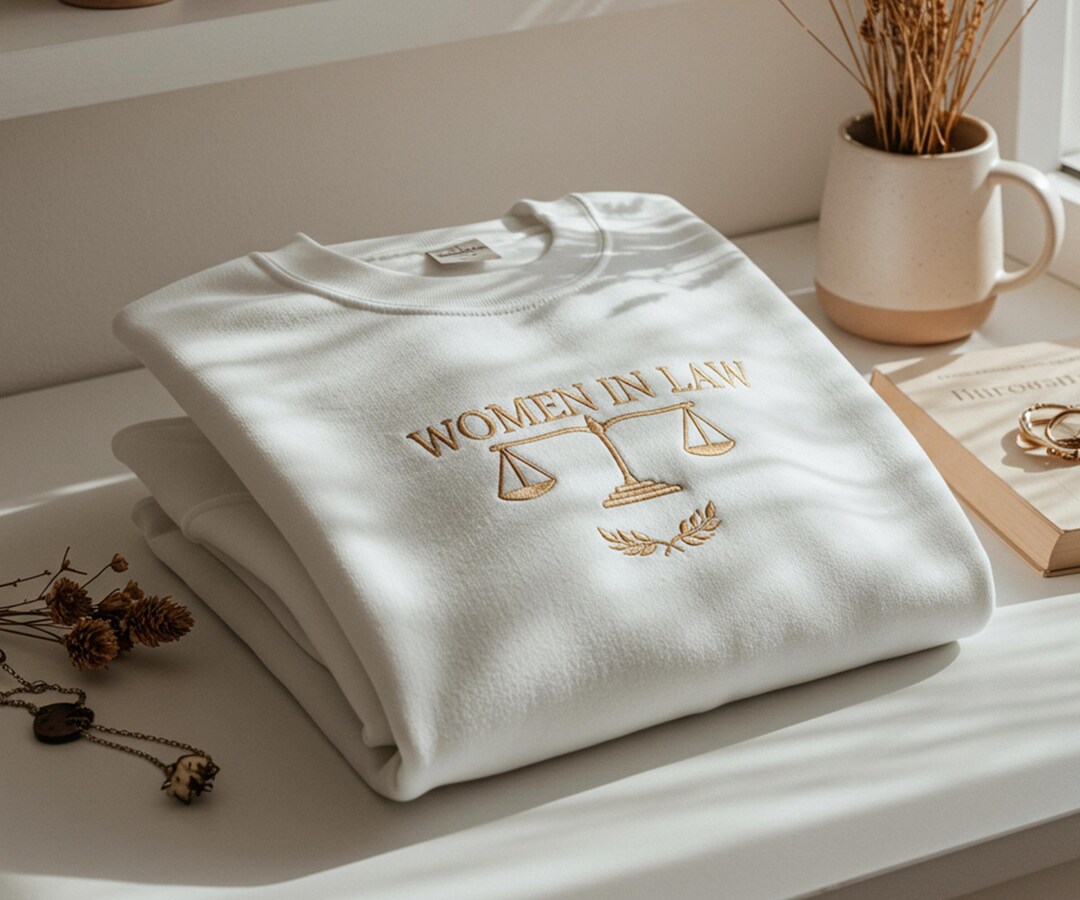 Women in Law Embroidered Sweatshirt Lawyer Gift Graduation Sweater ...