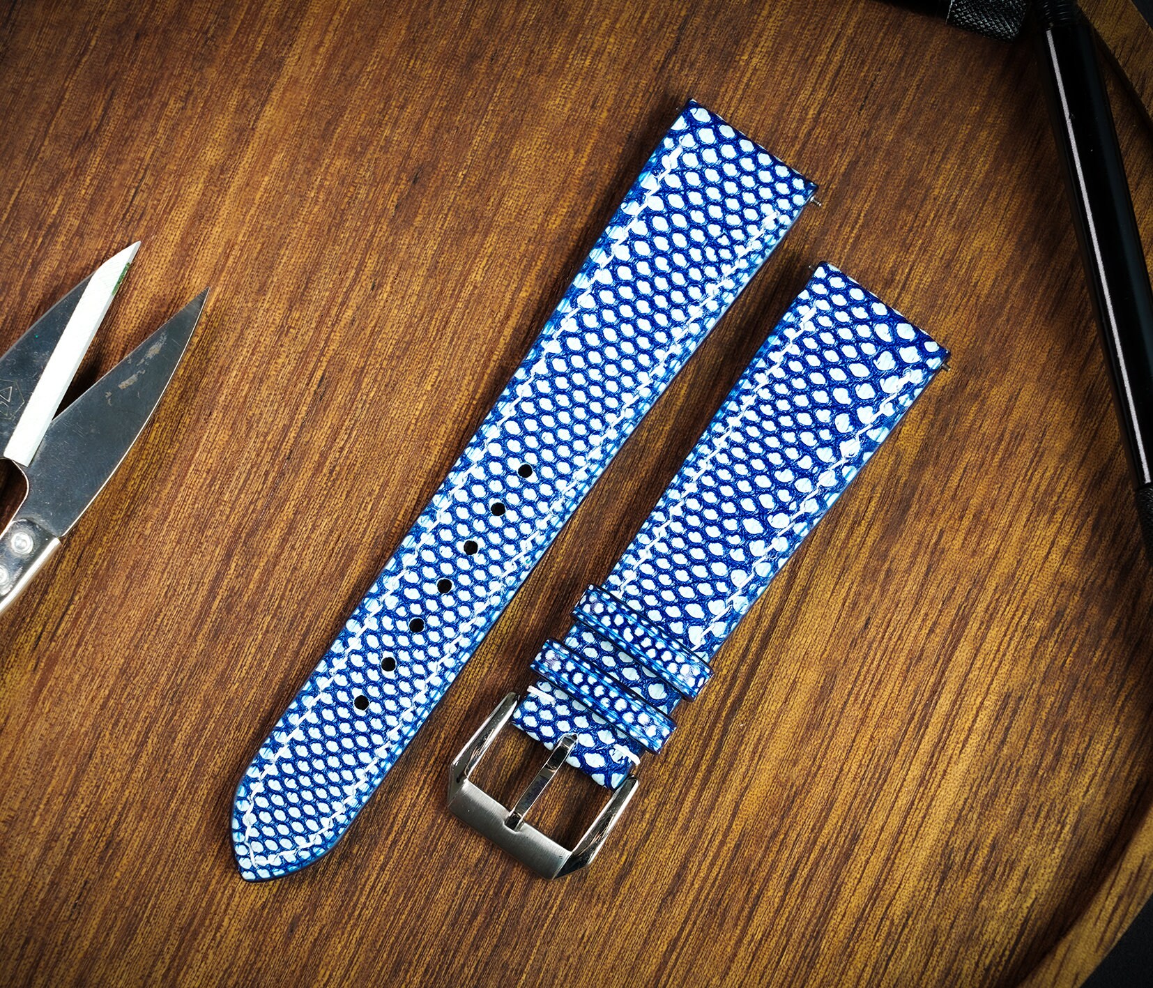 Karung Sea Snake Leather Watch Strap/quick Release Watch - Etsy