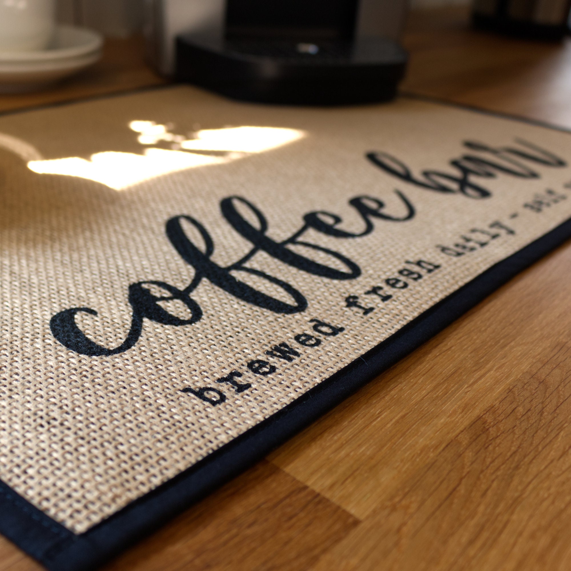 Coffee Bar Mat Coffee Bar Decor for Coffee Station Brewed - Etsy