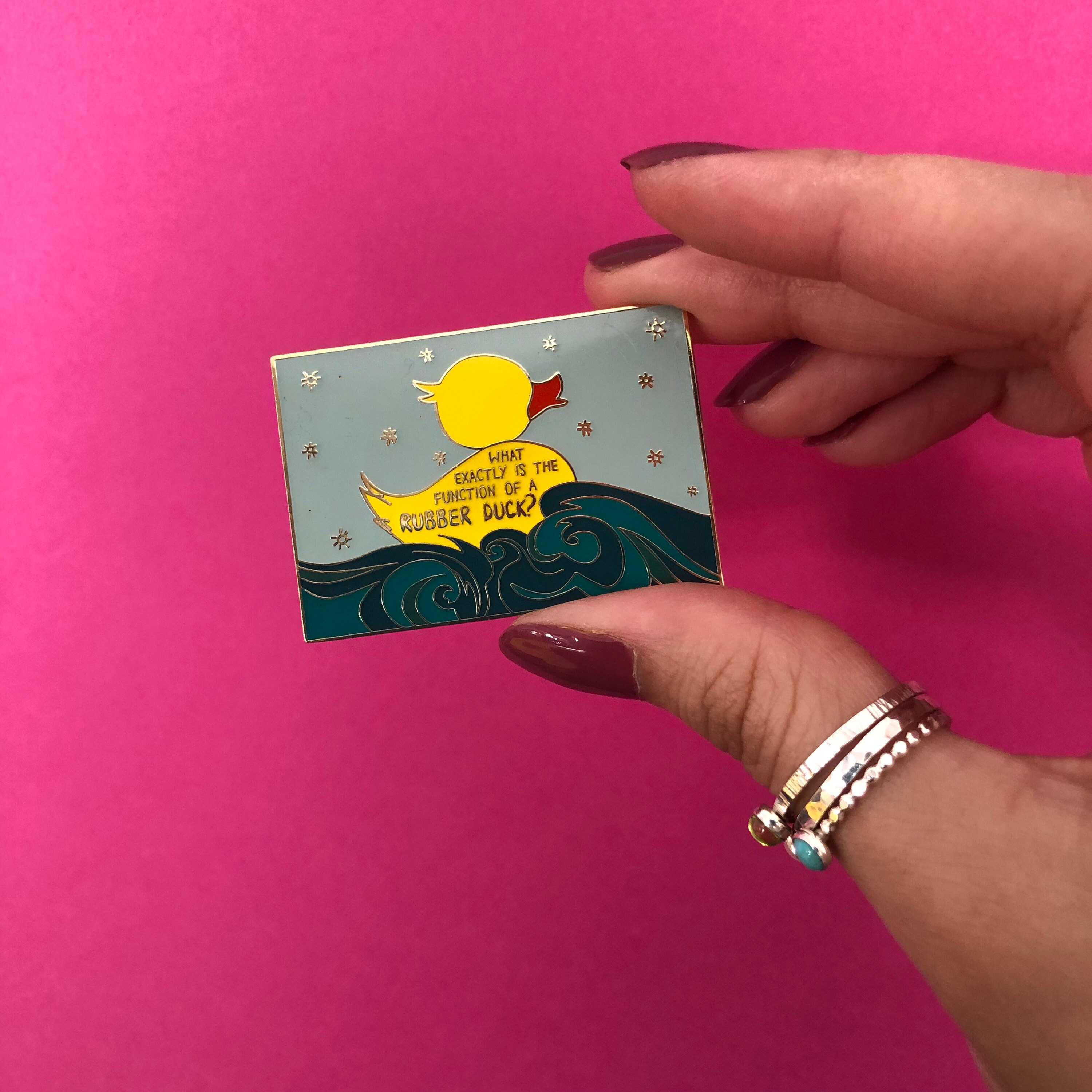 A GRADE Rubber Duck Pin Badge Wizard Pin Rubber Duck Pin | Etsy