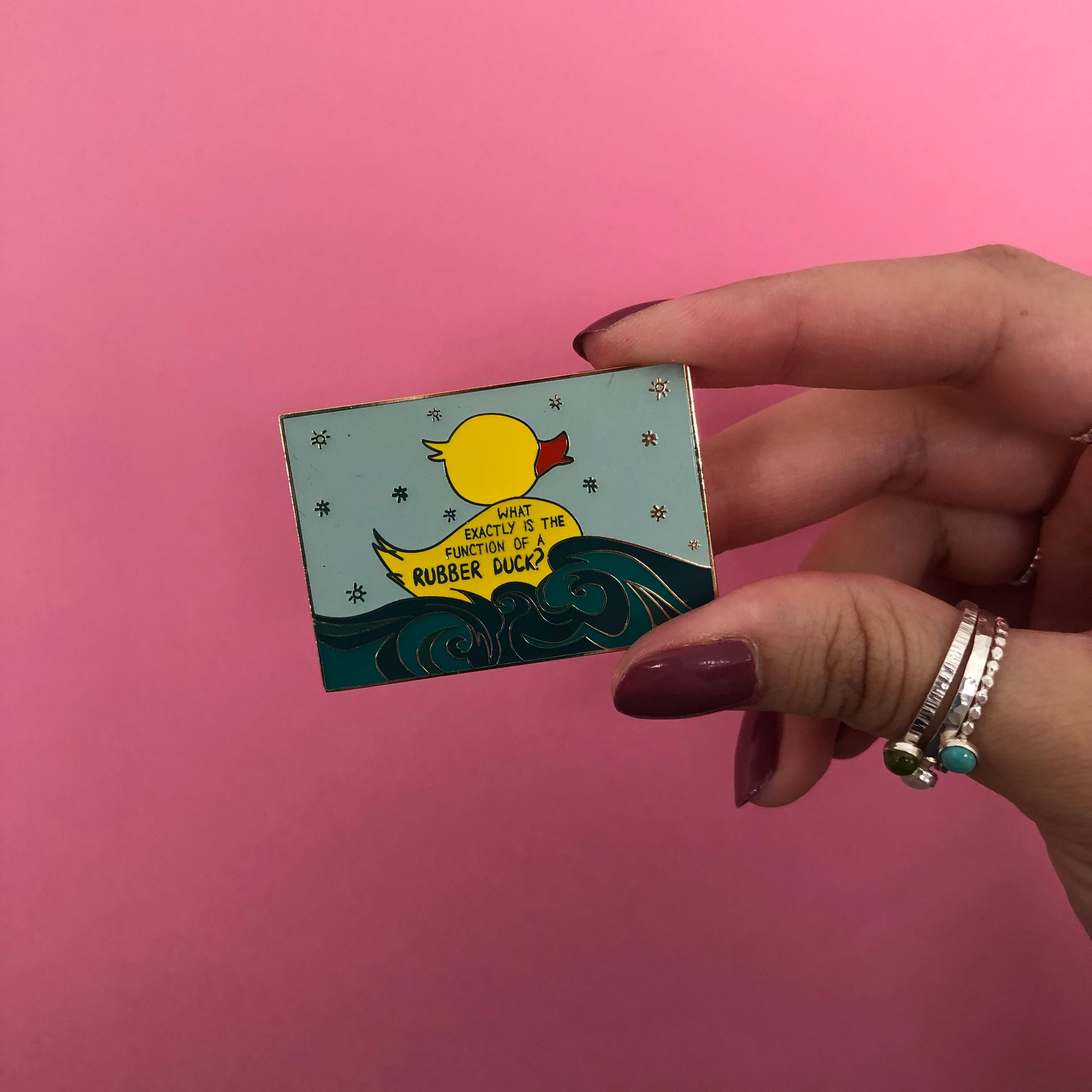 A GRADE Rubber Duck Pin Badge Wizard Pin Rubber Duck Pin | Etsy