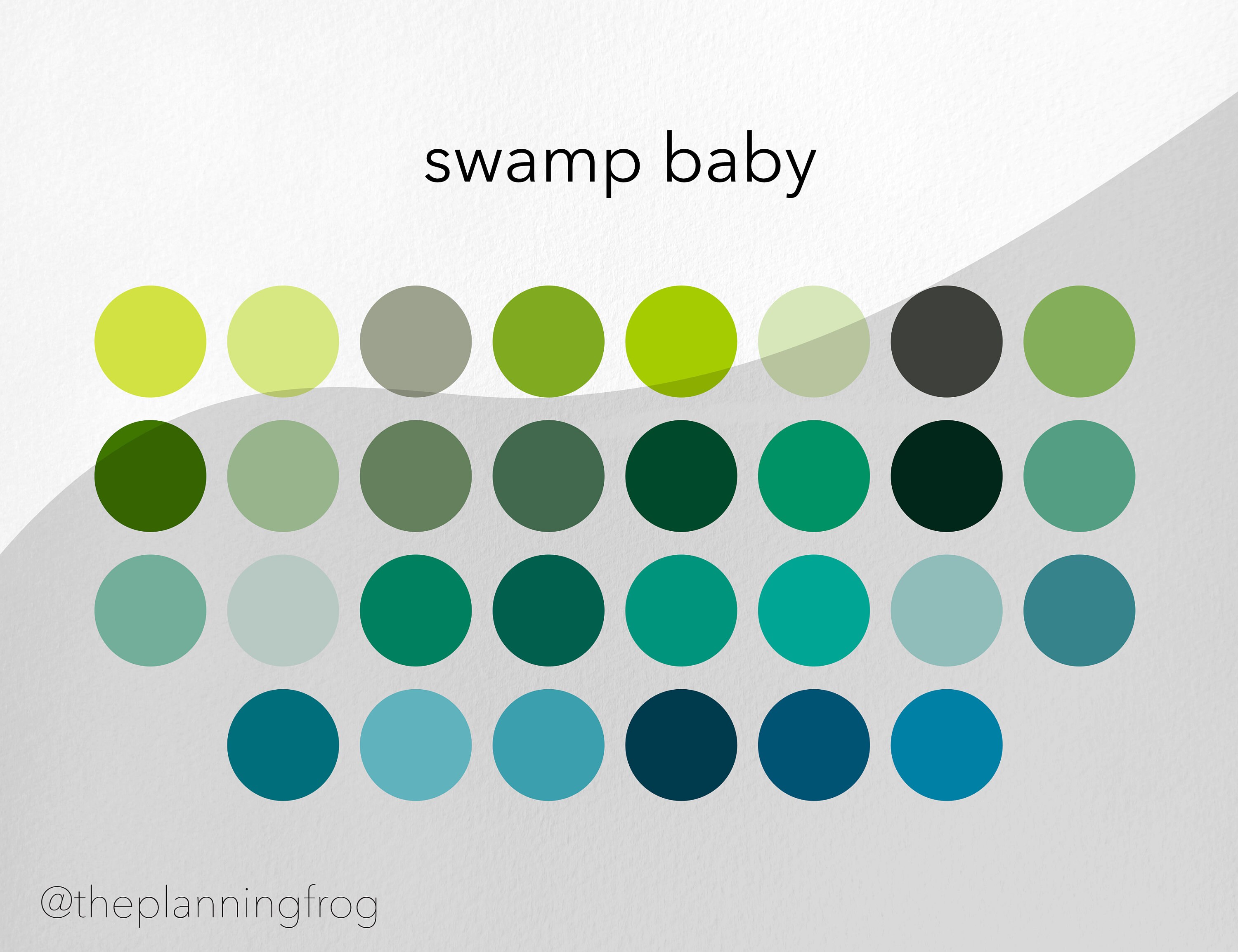 Bebé verde paleta de colores de Procreate para hacer | Etsy