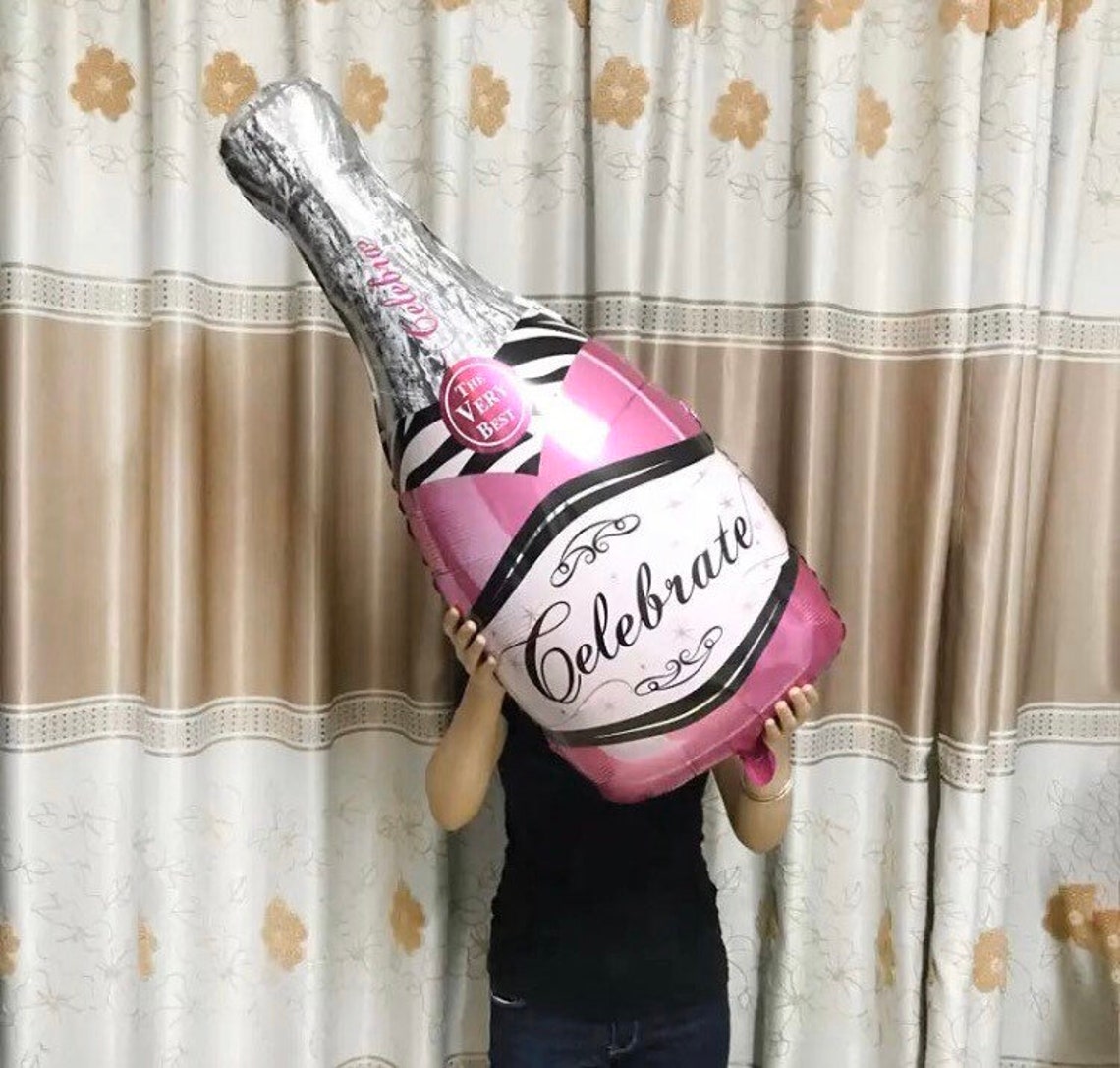 GIANT Champagne Bottle & Goblet 100x50cm Big Helium Balloon - Etsy