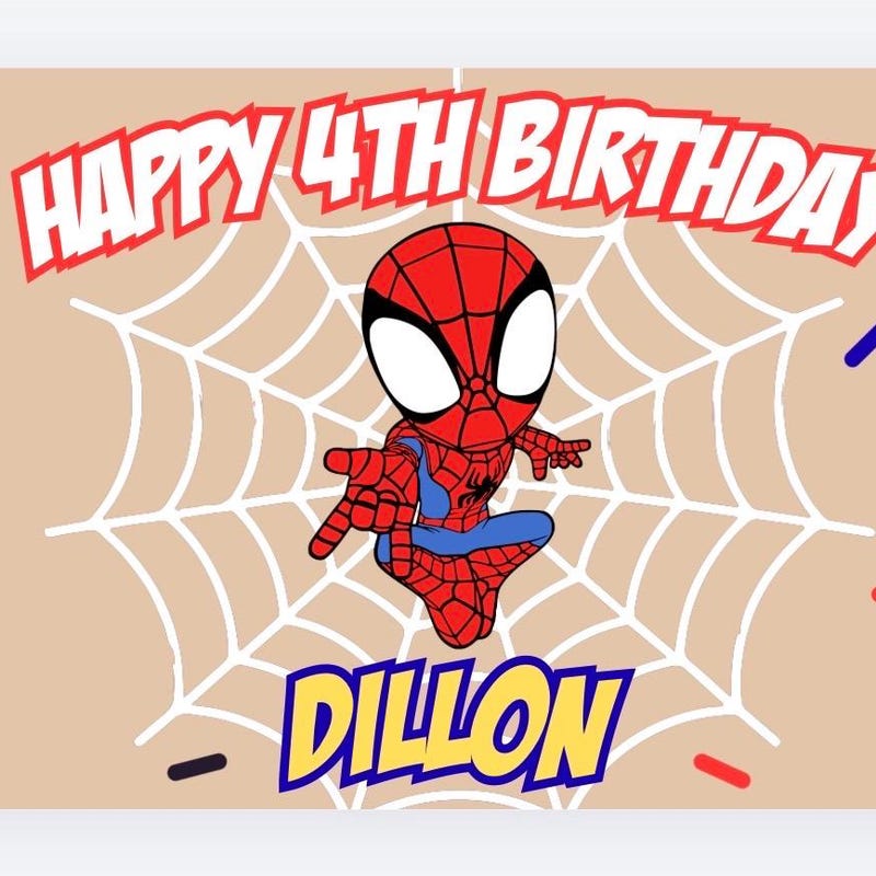 Spiderman Border - Etsy