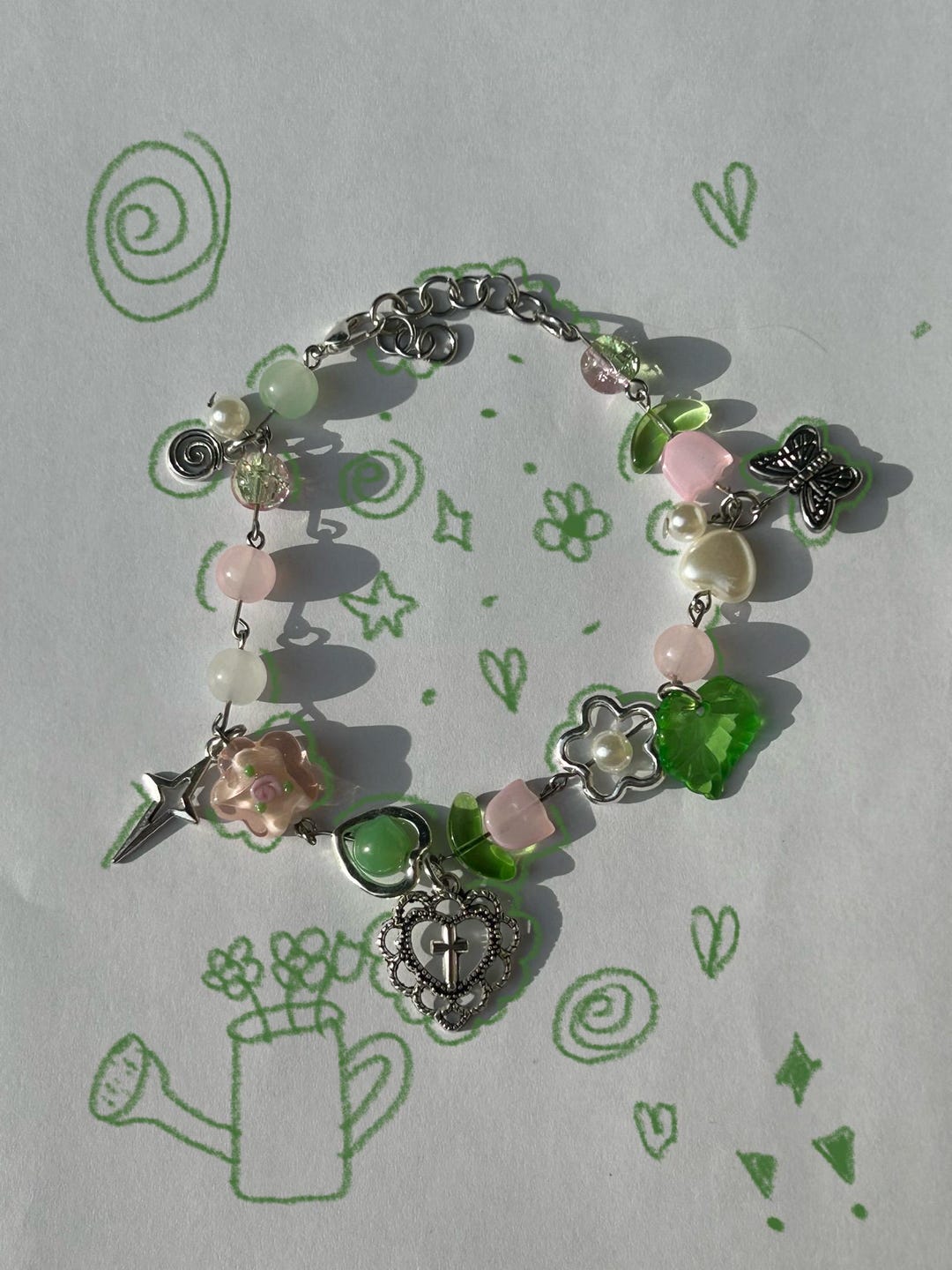Garden of Eden Fairycore Charm Bracelet - Etsy