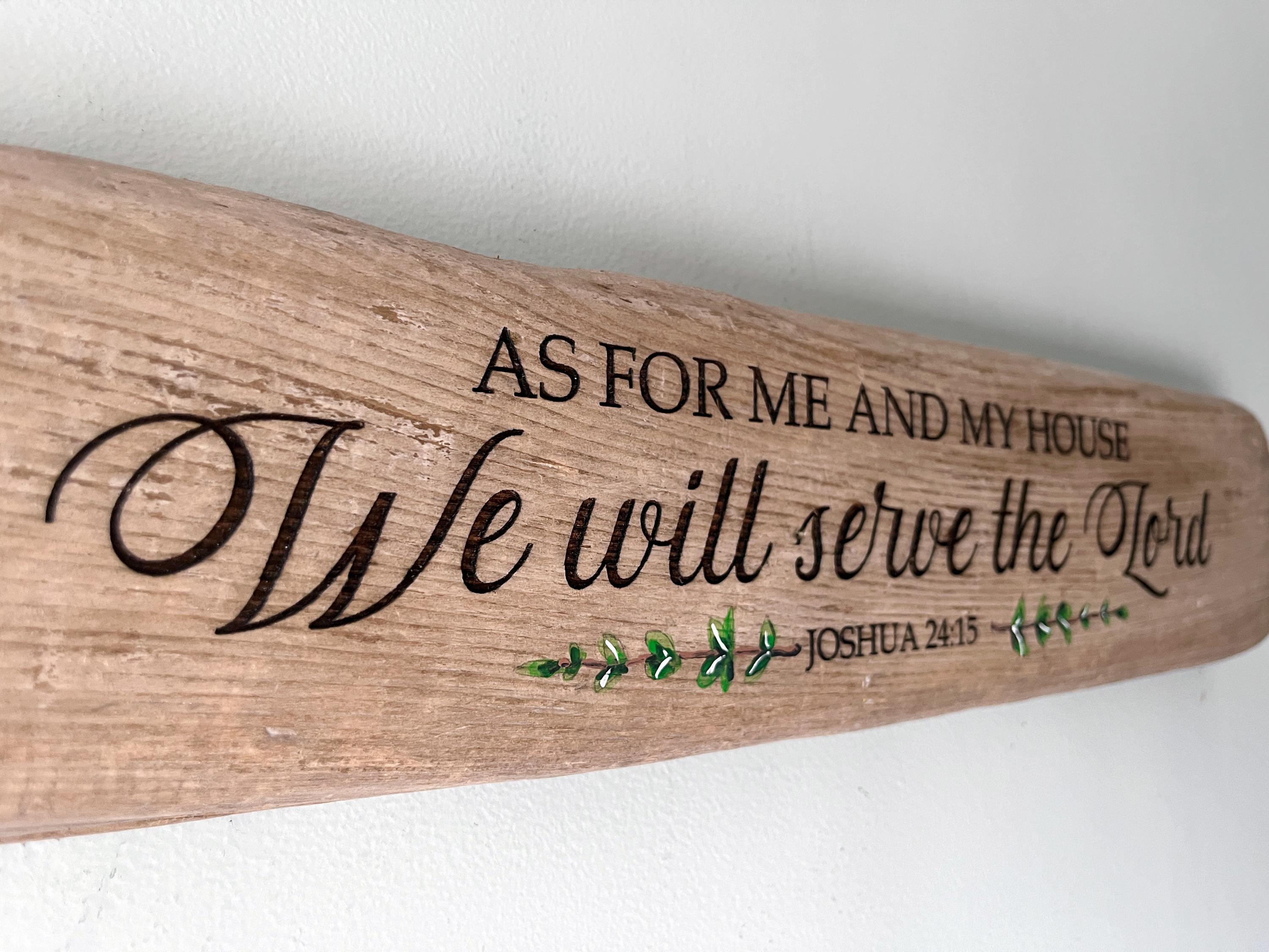 Bible Verse Sign on Driftwood Plank Driftwood Sign as for Me and My ...
