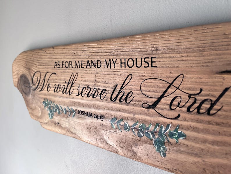 Driftwood Sign as for Me and My House We Will Serve the Lord Bible ...