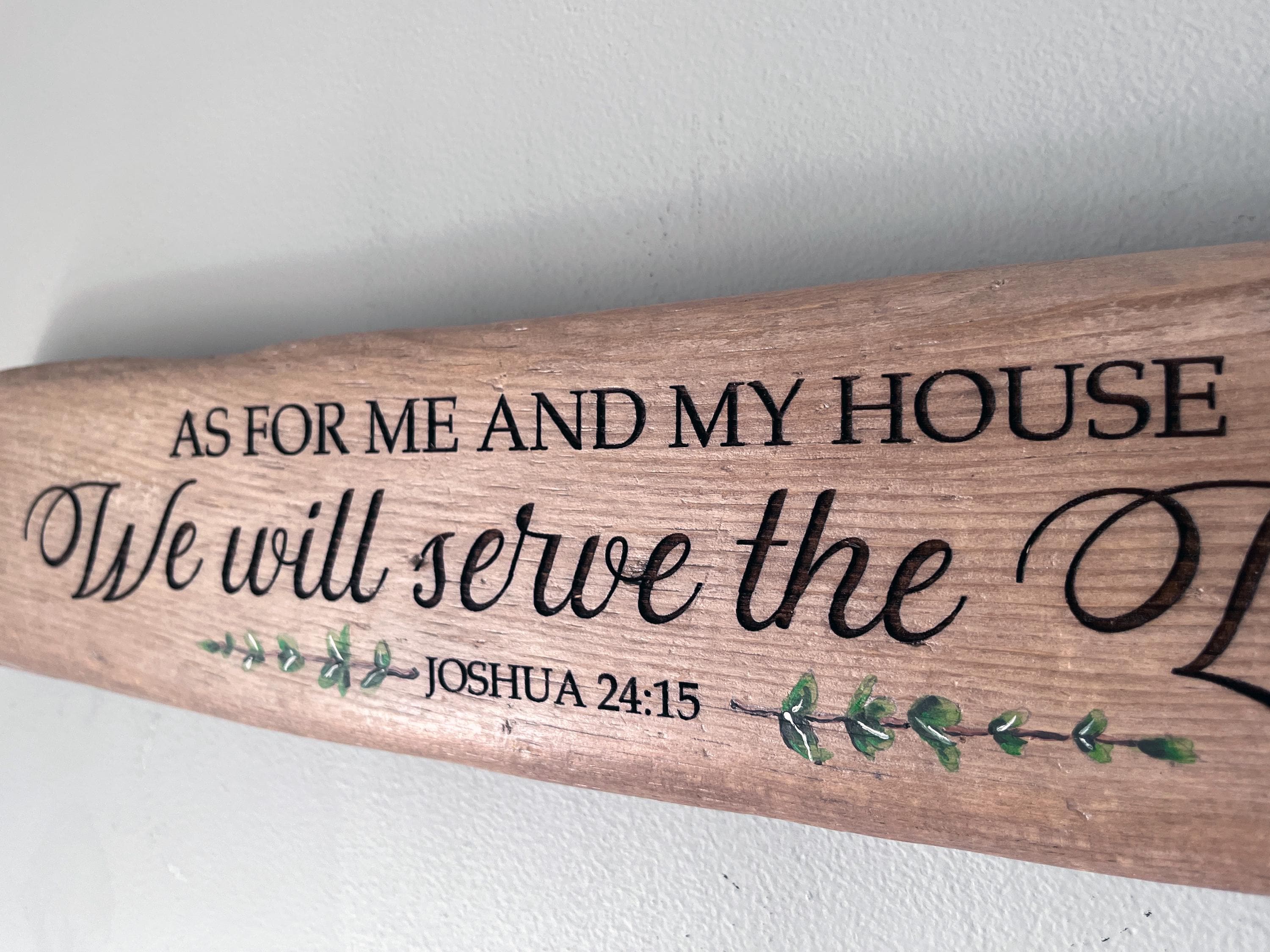 Bible Verse Sign on Driftwood Plank Driftwood Sign as for Me and My ...