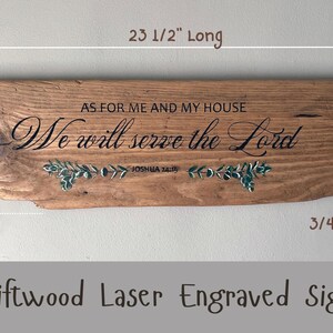 Driftwood Sign as for Me and My House We Will Serve the Lord Bible ...