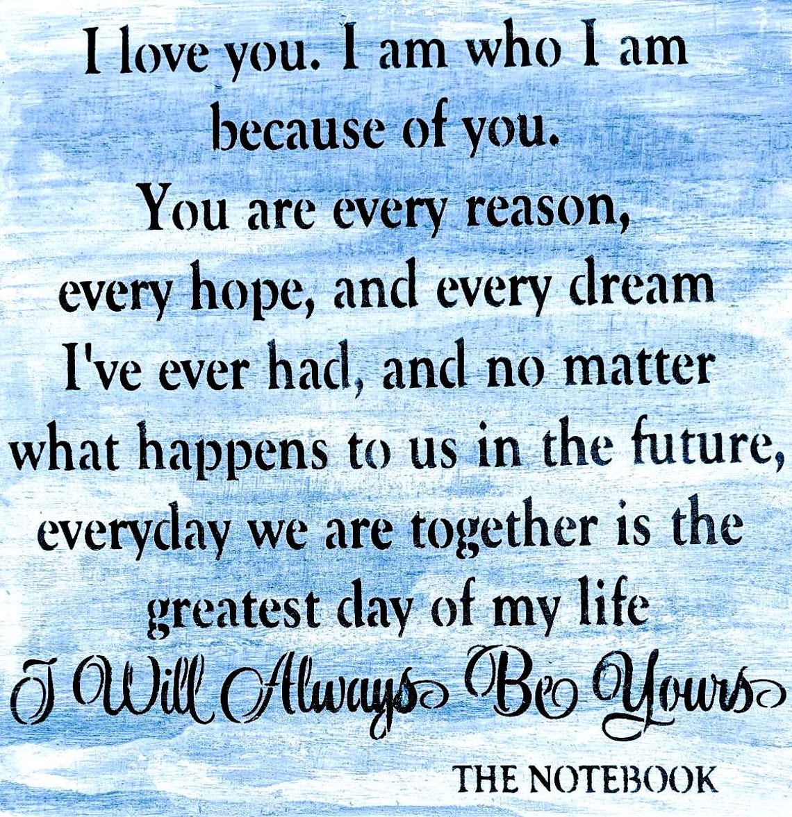 The Notebook I Will Always Be Yours - Etsy