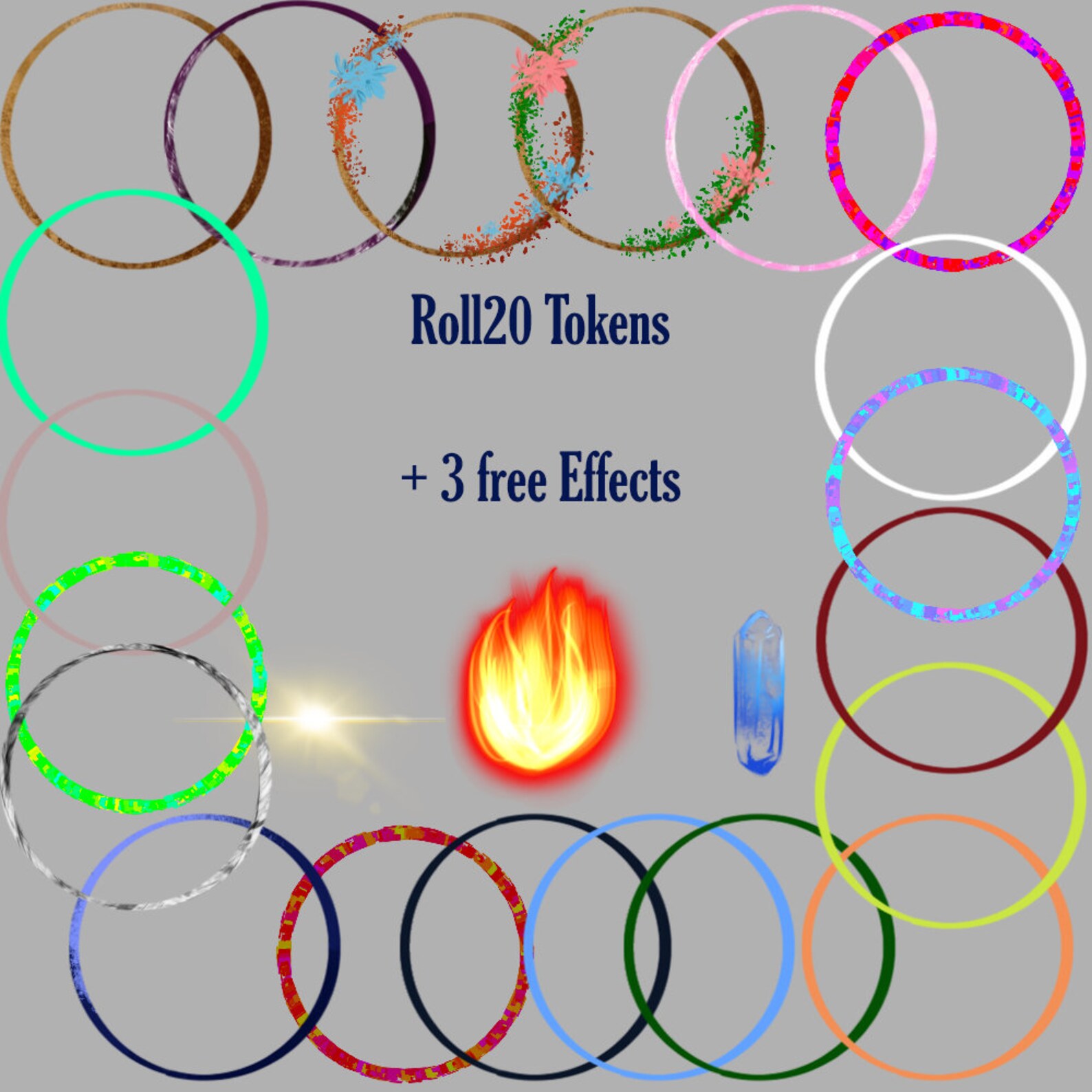 Dnd Roll20 Custom Token Rings Instant Download. | Etsy Canada