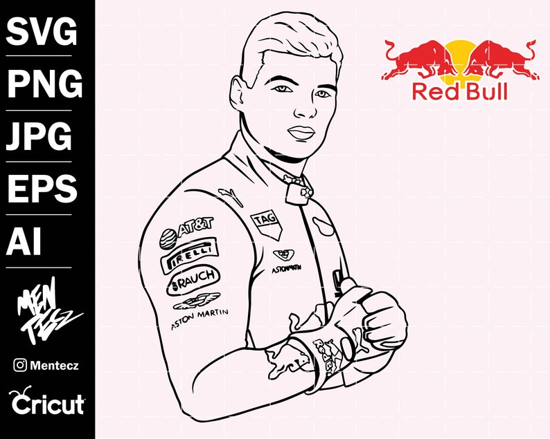 Max Verstappen Svg Png Jpg Eps and AI | Etsy UK