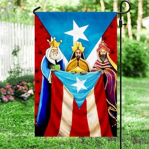 Three Kings Puerto Rico Flag, Three Wise Kings Flag, Puerto Rico Flag ...