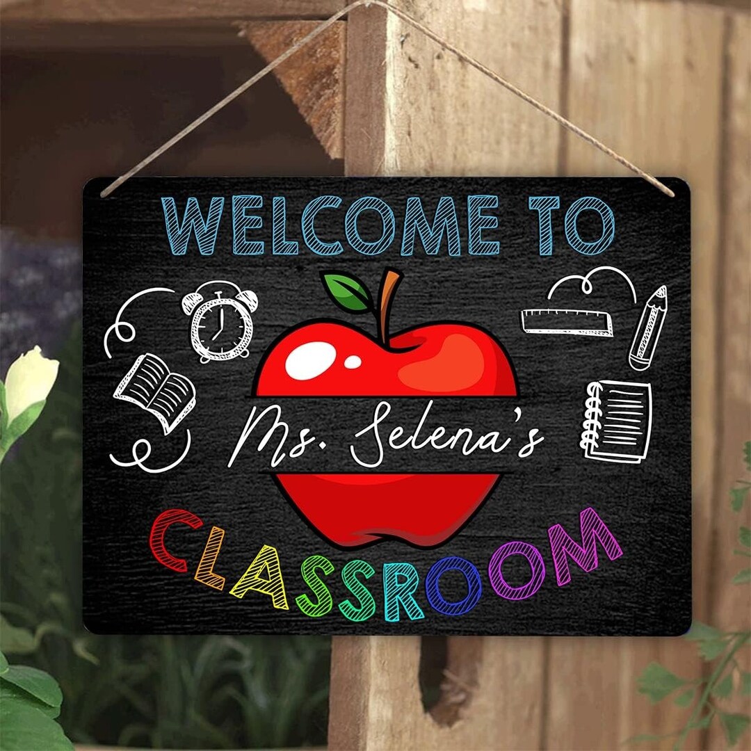 Personalized Classroom Metal Sign, Classroom Door Decor, Welcome ...