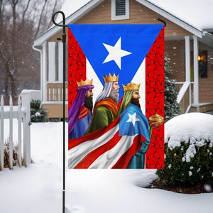 Three Kings Puerto Rico Flag, Three Wise Kings Flag, Puerto Rico Flag ...