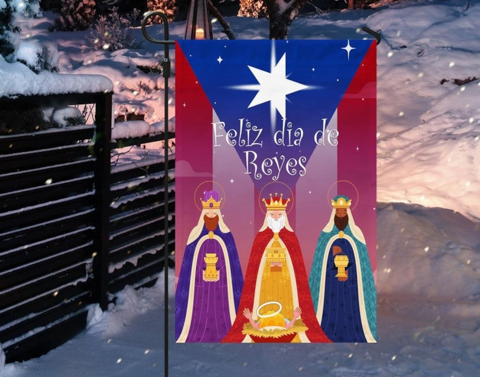 Three Kings Puerto Rico Flag, Three Wise Kings Flag, Puerto Rico Flag ...
