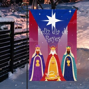 Three Kings Puerto Rico Flag, Three Wise Kings Flag, Puerto Rico Flag ...