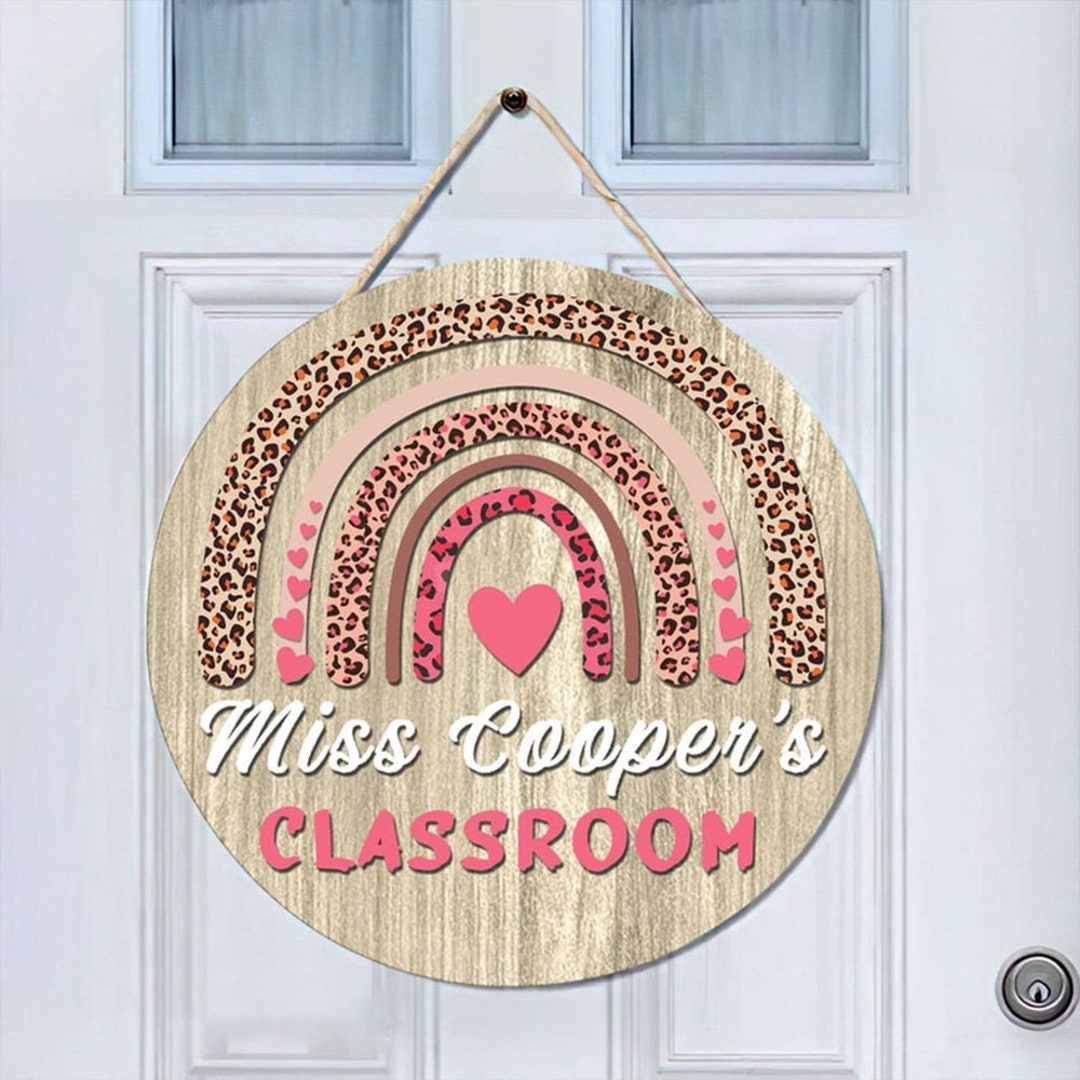 Personalized Teacher Door Sign, Teacher Name Sign, Teacher Door Hanger ...